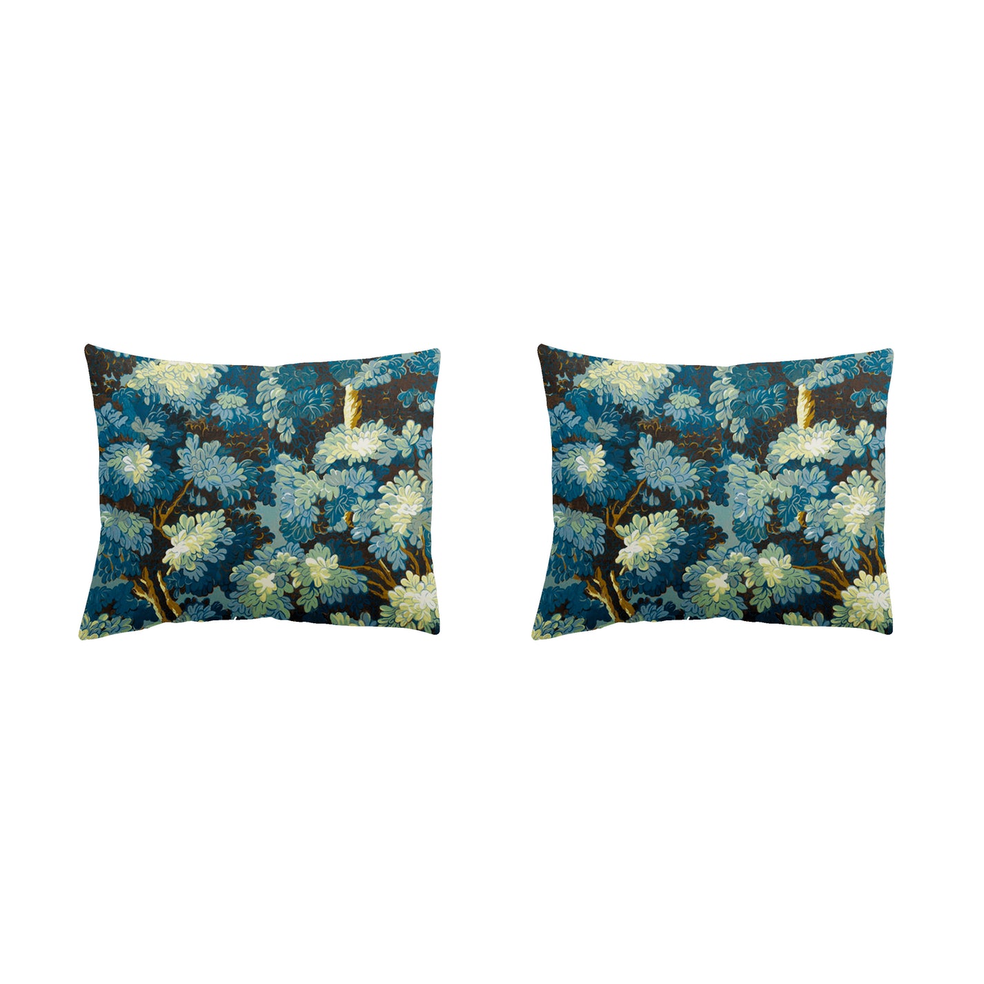 Pair of Small 12 x 16 Linen Pillow Cushions - Joli Boise Pattern - Des ...